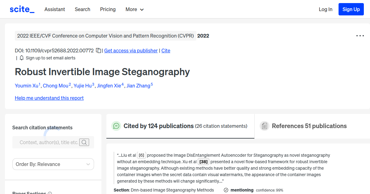 Robust Invertible Image Steganography - [scite report]