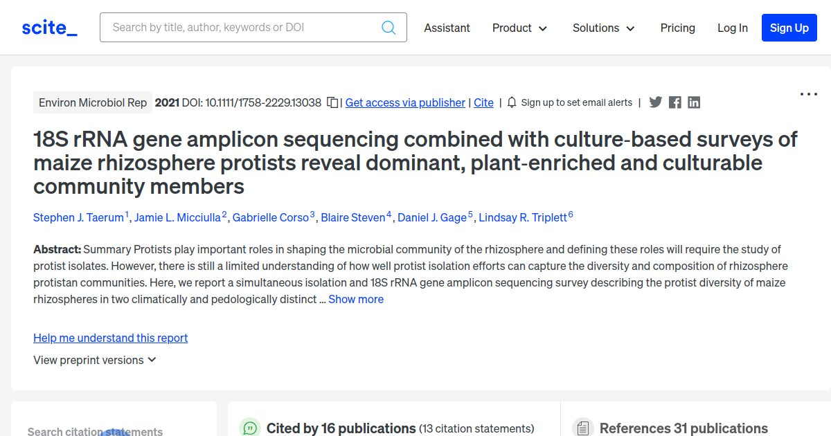 18S rRNA gene amplicon sequencing combined with culture‐based surveys ... 18S rRNA gene amplicon sequencing combined with culture‐based surveys ...