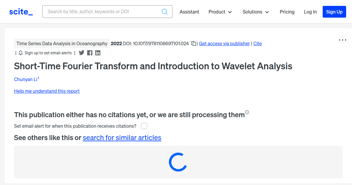 Short-Time Fourier Transform and Introduction to Wavelet Analysis ... Short-Time Fourier Transform and Introduction to Wavelet Analysis ...
