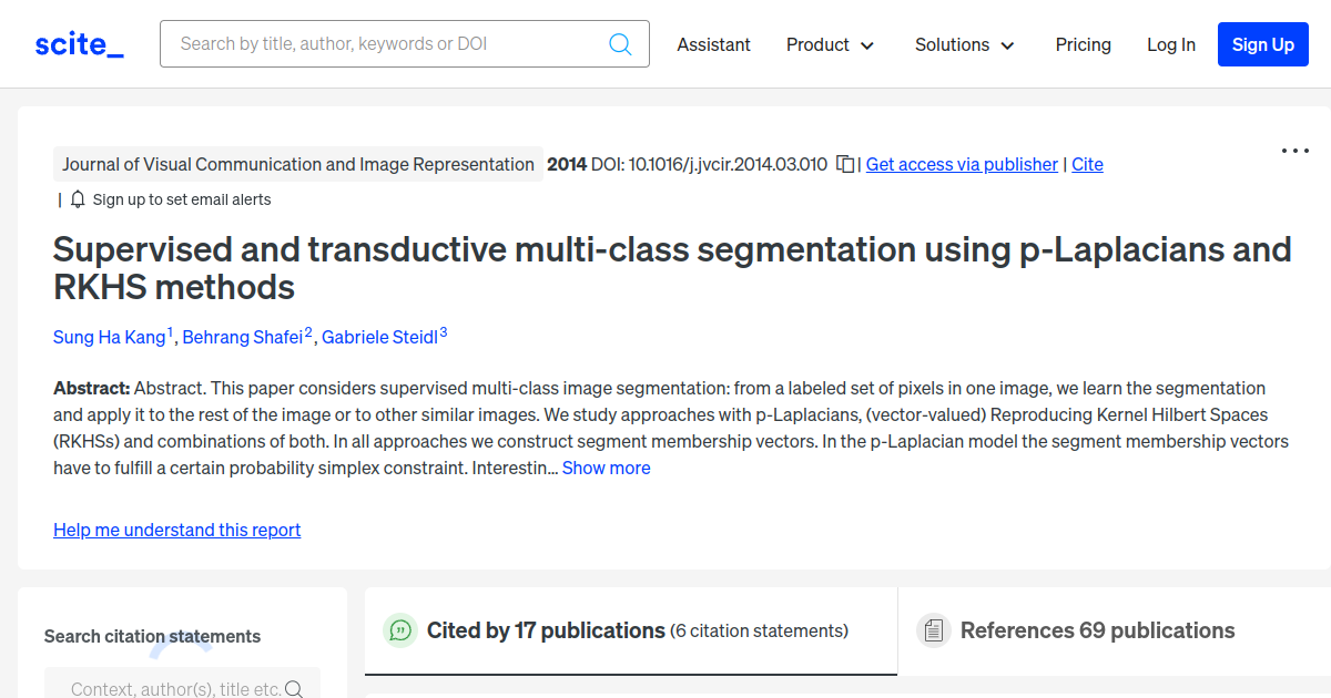 Supervised And Transductive Multi Class Segmentation Using P Laplacians