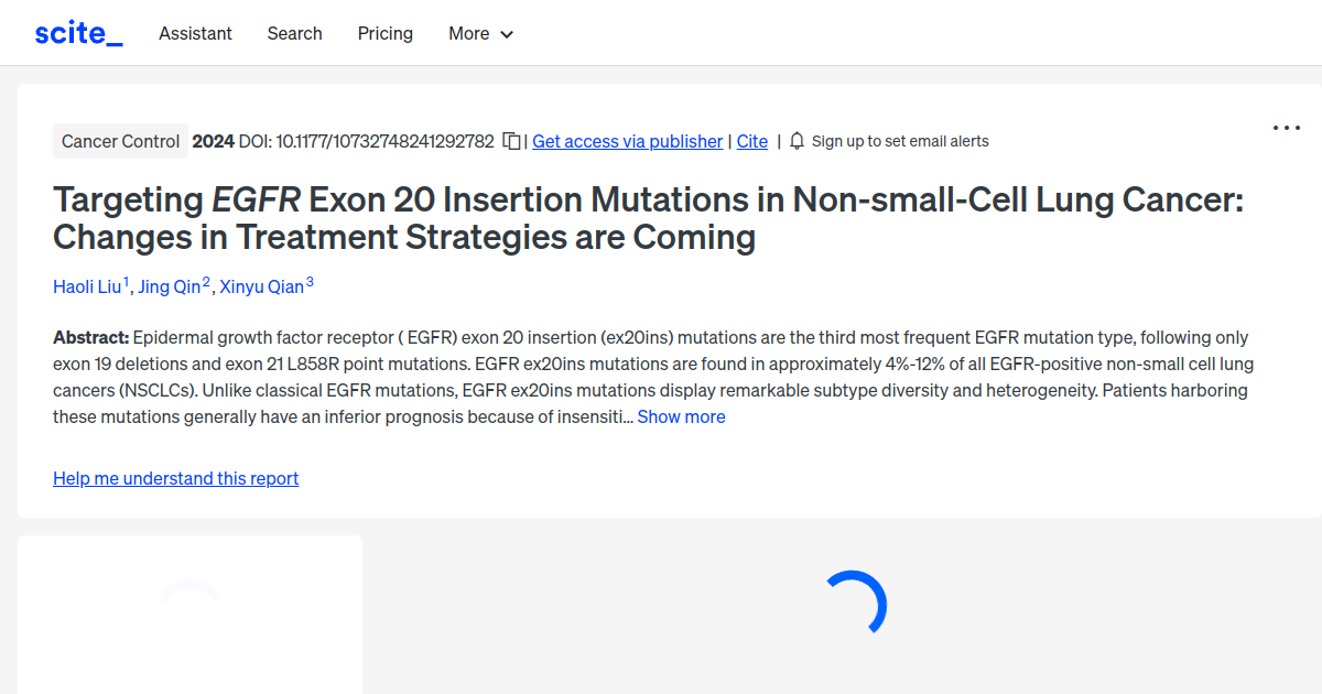 Targeting EGFR Exon 20 Insertion Mutations in Non-small-Cell Lung Cancer: Changes in Treatment ...