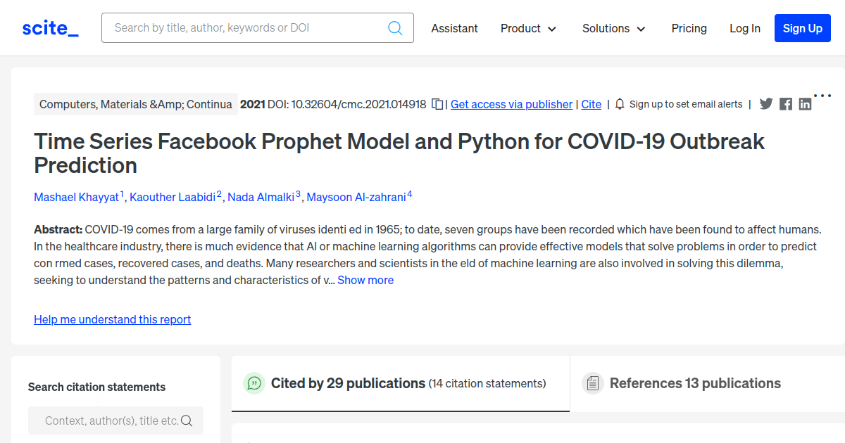 Time Series Facebook Prophet Model and Python for COVID-19 Outbreak ... Time Series Facebook Prophet Model and Python for COVID-19 Outbreak ...