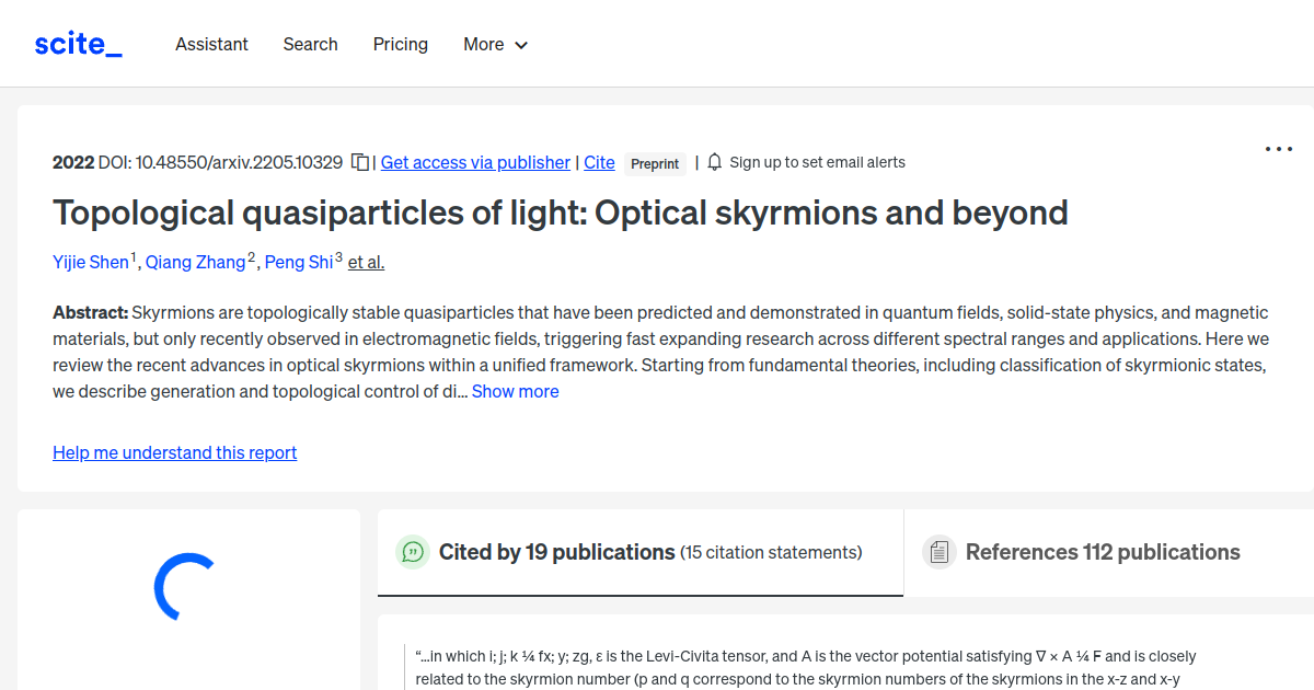 Topological quasiparticles of light: Optical skyrmions and beyond