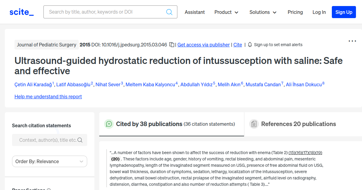 Ultrasound Guided Hydrostatic Reduction Of Intussusception With Saline