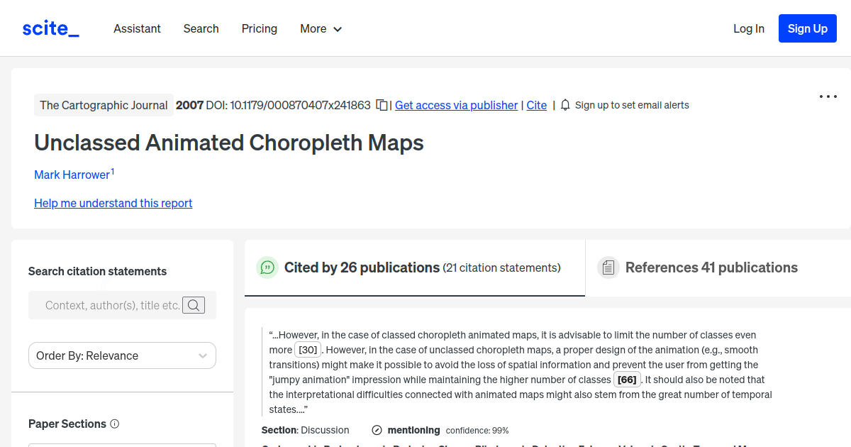 Unclassed Animated Choropleth Maps - [scite report]