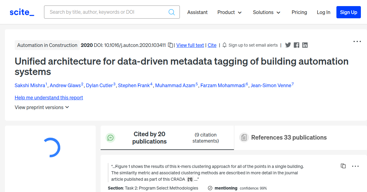 Unified architecture for data-driven metadata tagging of building ... Unified architecture for data-driven metadata tagging of building ...