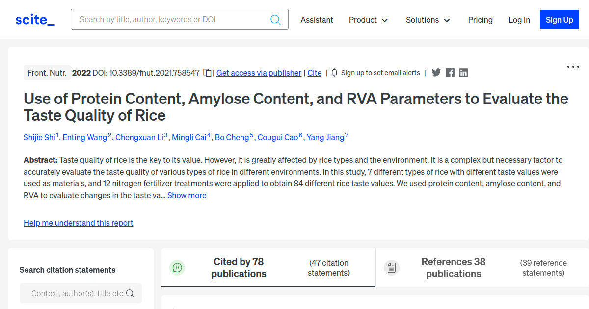 Use of Protein Content, Amylose Content, and RVA Parameters to Evaluate ... Use of Protein Content, Amylose Content, and RVA Parameters to Evaluate ...