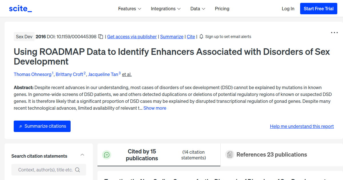 Using Roadmap Data To Identify Enhancers Associated With Disorders Of 3668