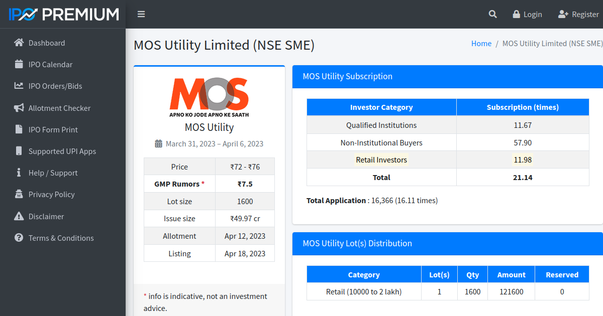 MOS Utility Limited (NSE SME)