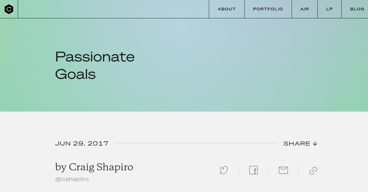 Passionate Goals · Collab Fund