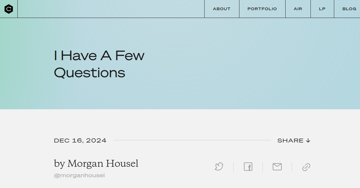 I Have A Few Questions · Collab Fund