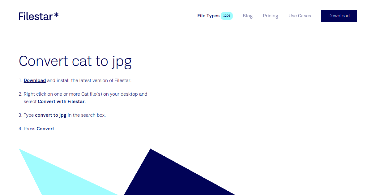 Filestar* | Convert cat to jpg