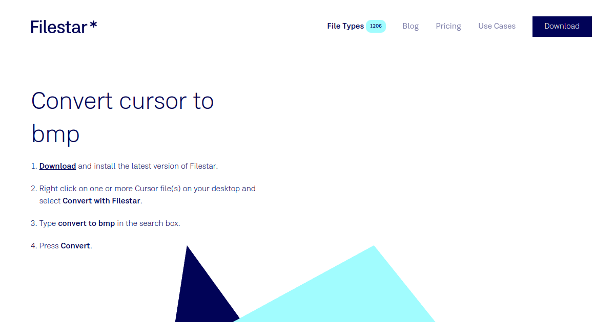 Filestar* | Convert cursor to bmp