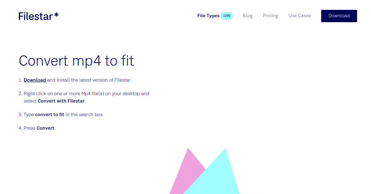 Filestar* | Convert mp4 to fit