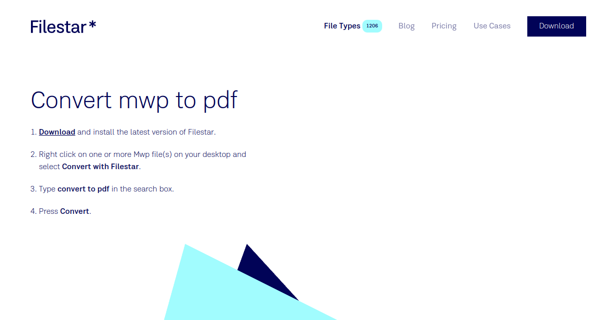 Filestar* | Convert mwp to pdf