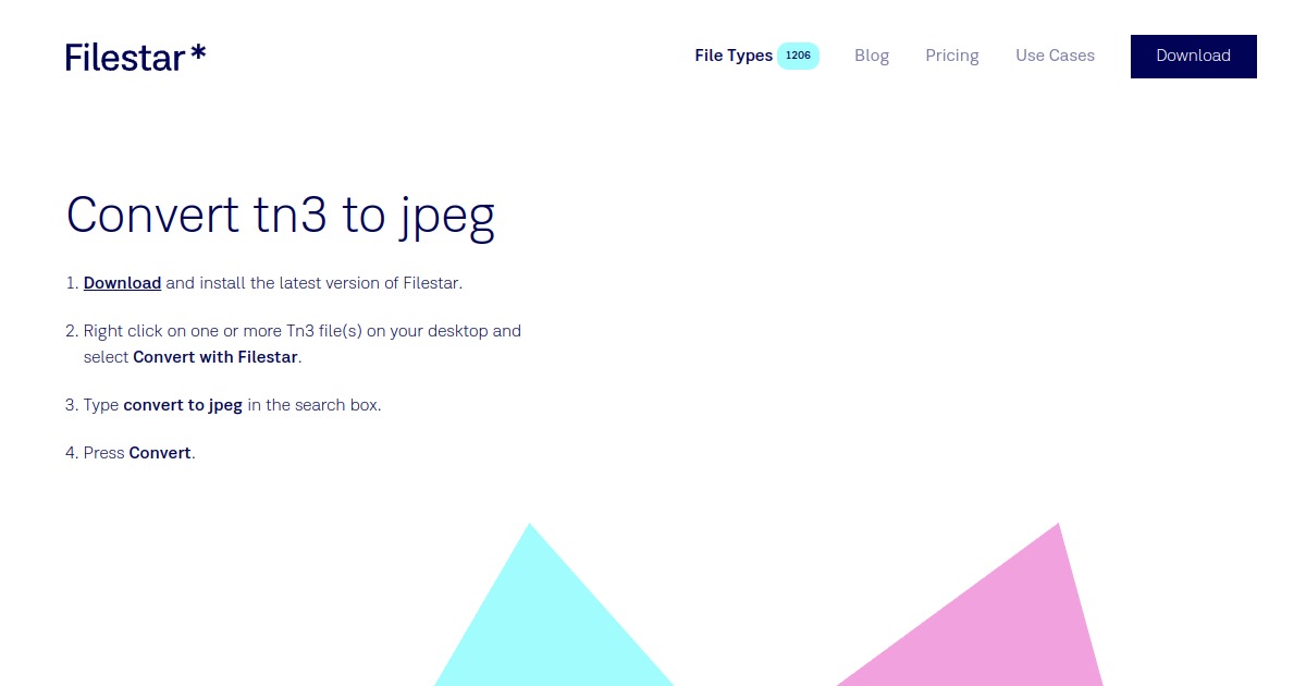 Filestar* | Convert tn3 to jpeg