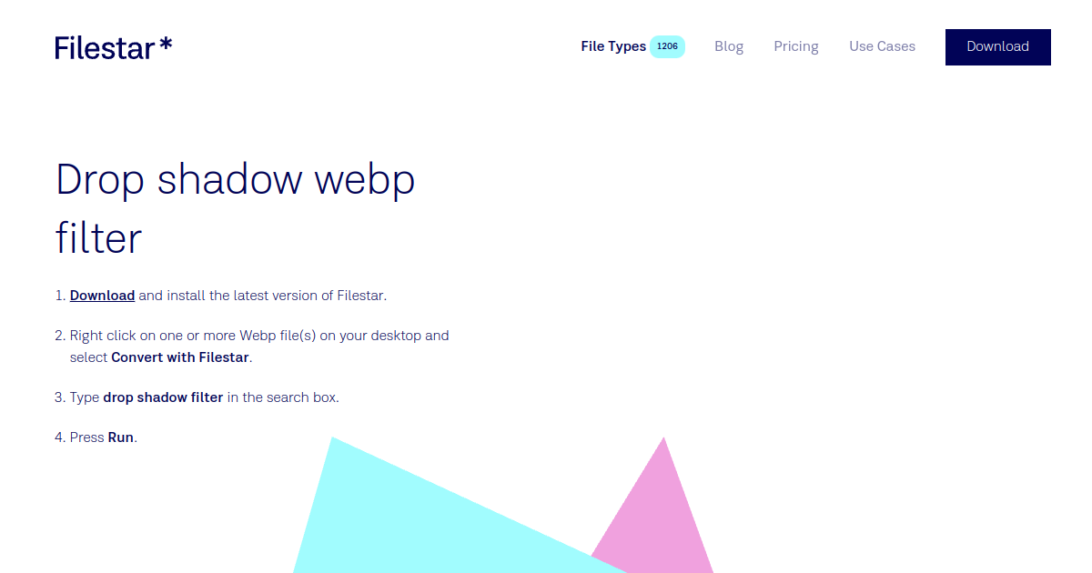 Filestar* | Drop shadow webp filter