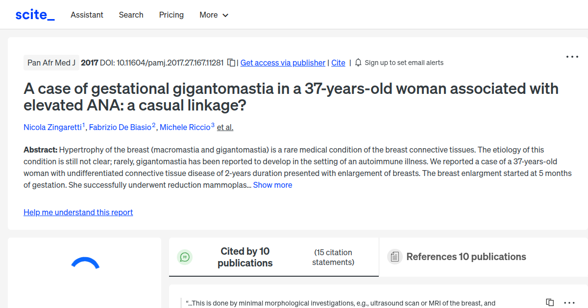 A case of gestational gigantomastia in a 37-years-old woman associated ...