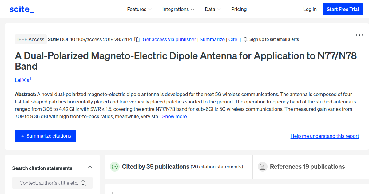 A Dual-Polarized Magneto-Electric Dipole Antenna for Application to N77 ...