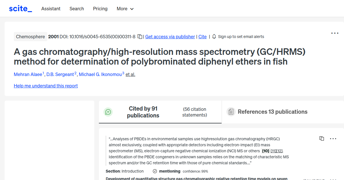 A gas chromatography/high-resolution mass spectrometry (GC/HRMS) method ...
