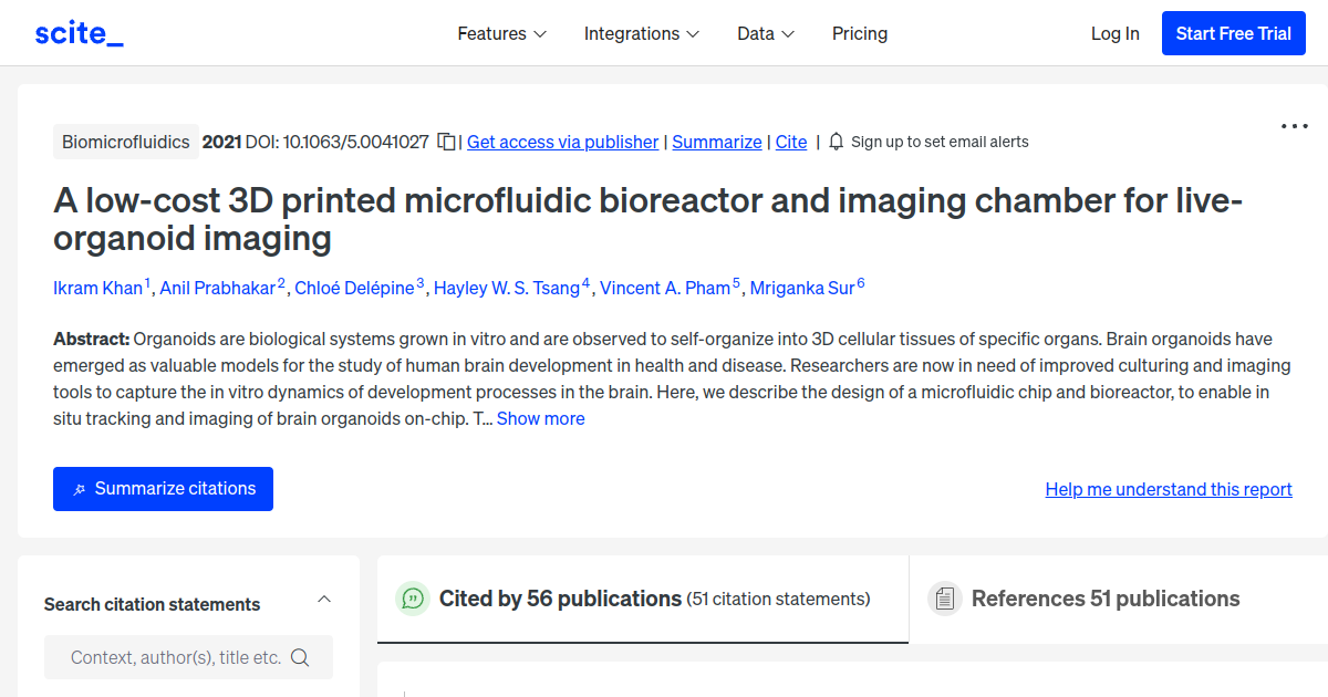 A low-cost 3D printed microfluidic bioreactor and imaging chamber for ...