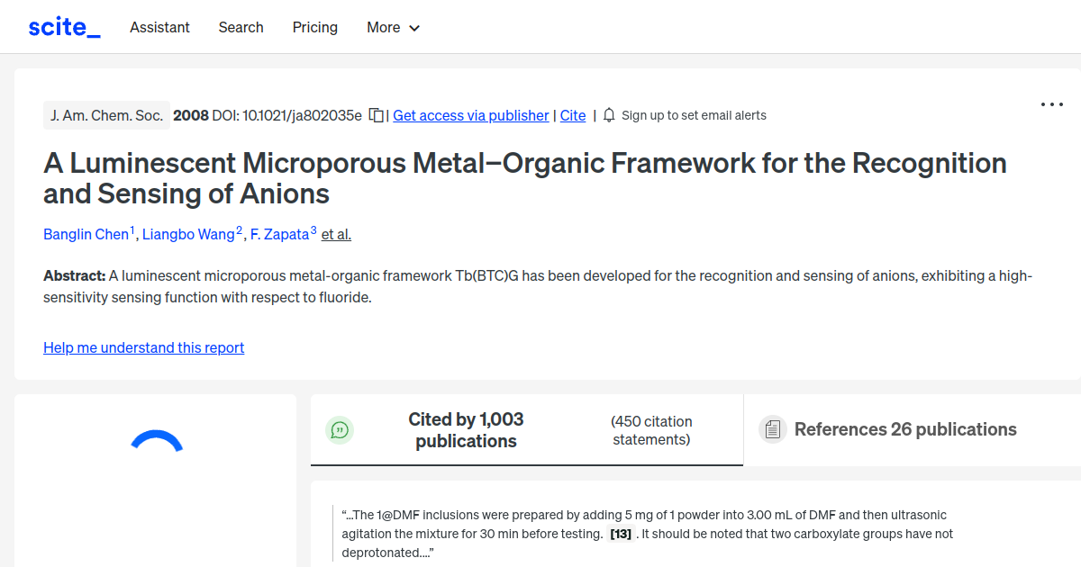 A Luminescent Microporous Metal−Organic Framework for the Recognition ...