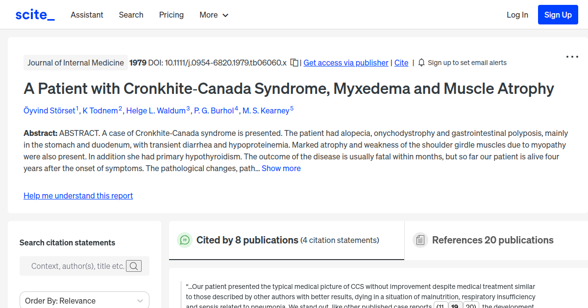 A Patient with Cronkhite‐Canada Syndrome, Myxedema and Muscle Atrophy ...