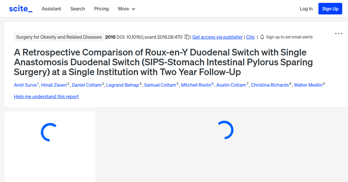 A Retrospective Comparison of Roux-en-Y Duodenal Switch with Single ...