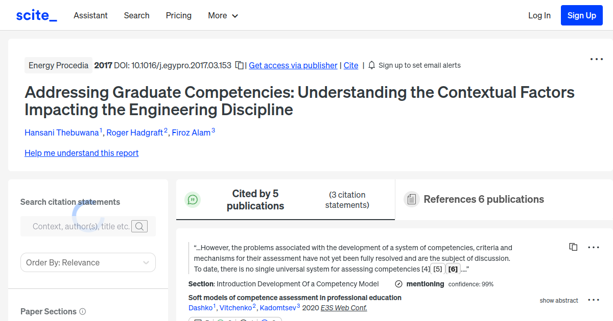 Addressing Graduate Competencies: Understanding the Contextual Factors ...