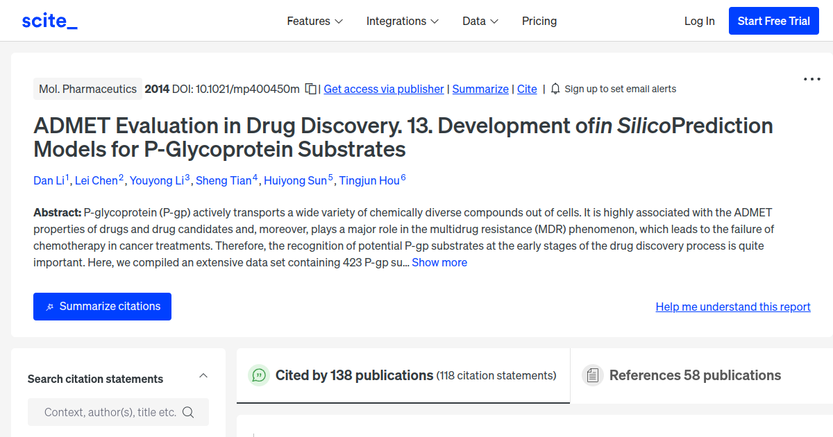 ADMET Evaluation in Drug Discovery. 13. Development of in Silico ...