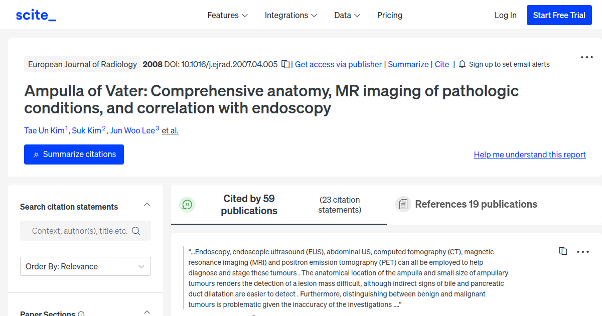 Ampulla of Vater: Comprehensive anatomy, MR imaging of pathologic ...