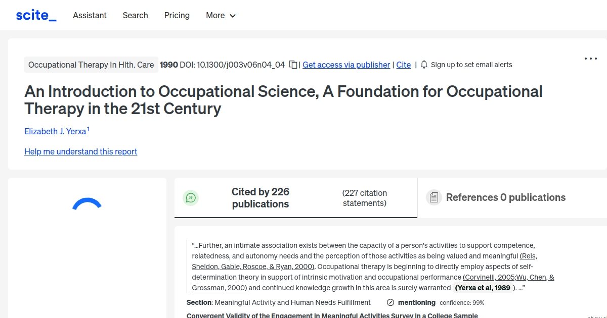 An Introduction to Occupational Science, A Foundation for Occupational ...