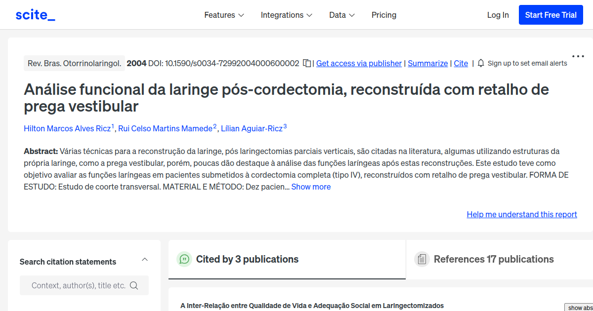 Análise funcional da laringe pós-cordectomia, reconstruída com retalho ...