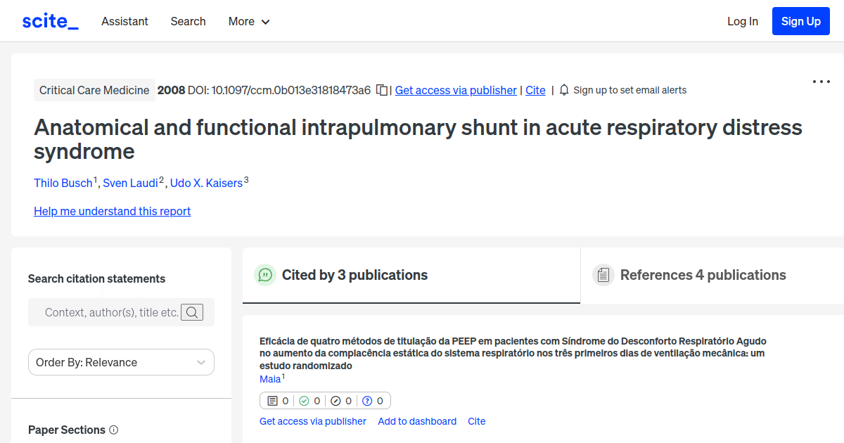 Anatomical and functional intrapulmonary shunt in acute respiratory ...