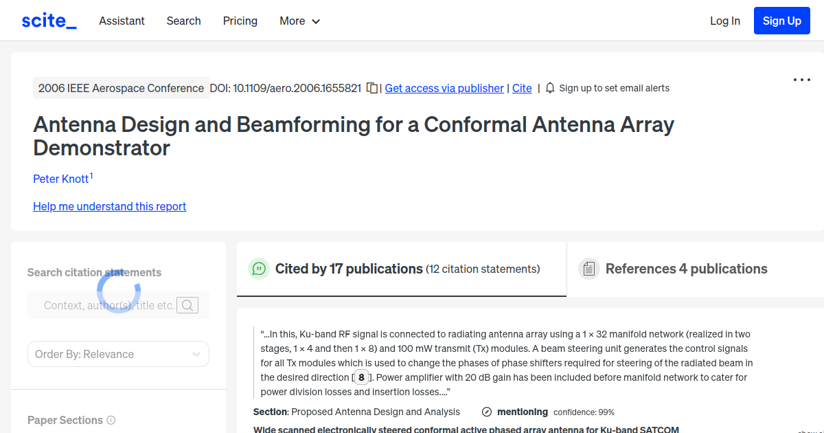 Antenna Design and Beamforming for a Conformal Antenna Array ...