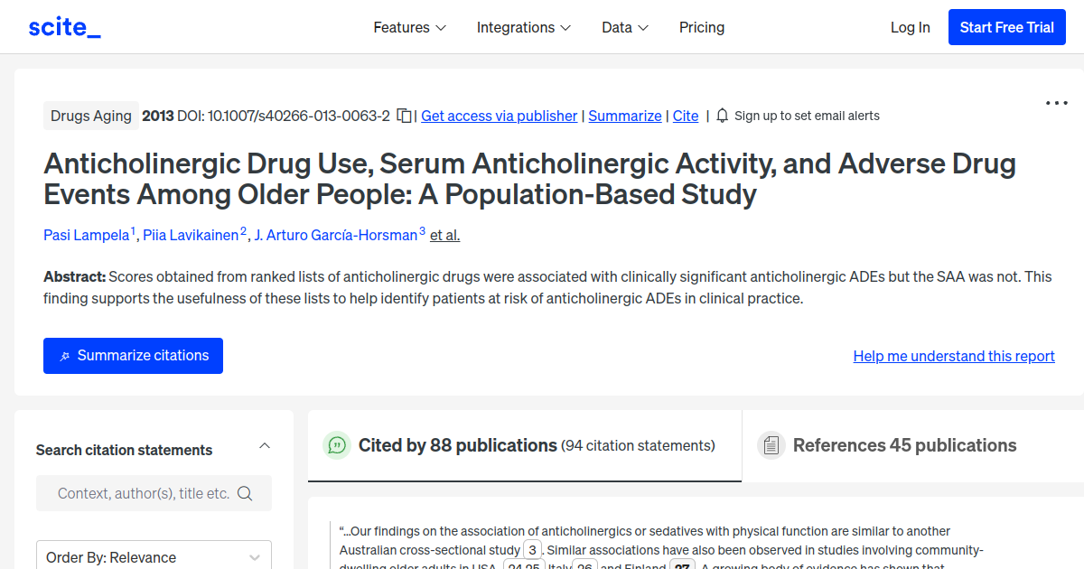 Anticholinergic Drug Use, Serum Anticholinergic Activity, and Adverse ...