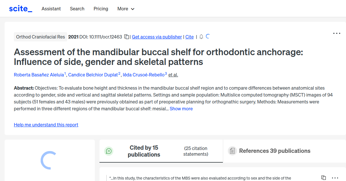 Assessment of the mandibular buccal shelf for orthodontic anchorage ...