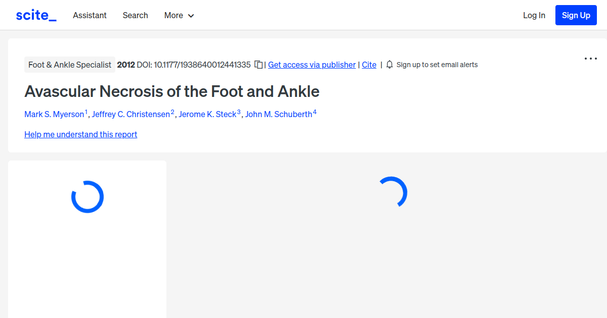 Avascular Necrosis of the Foot and Ankle