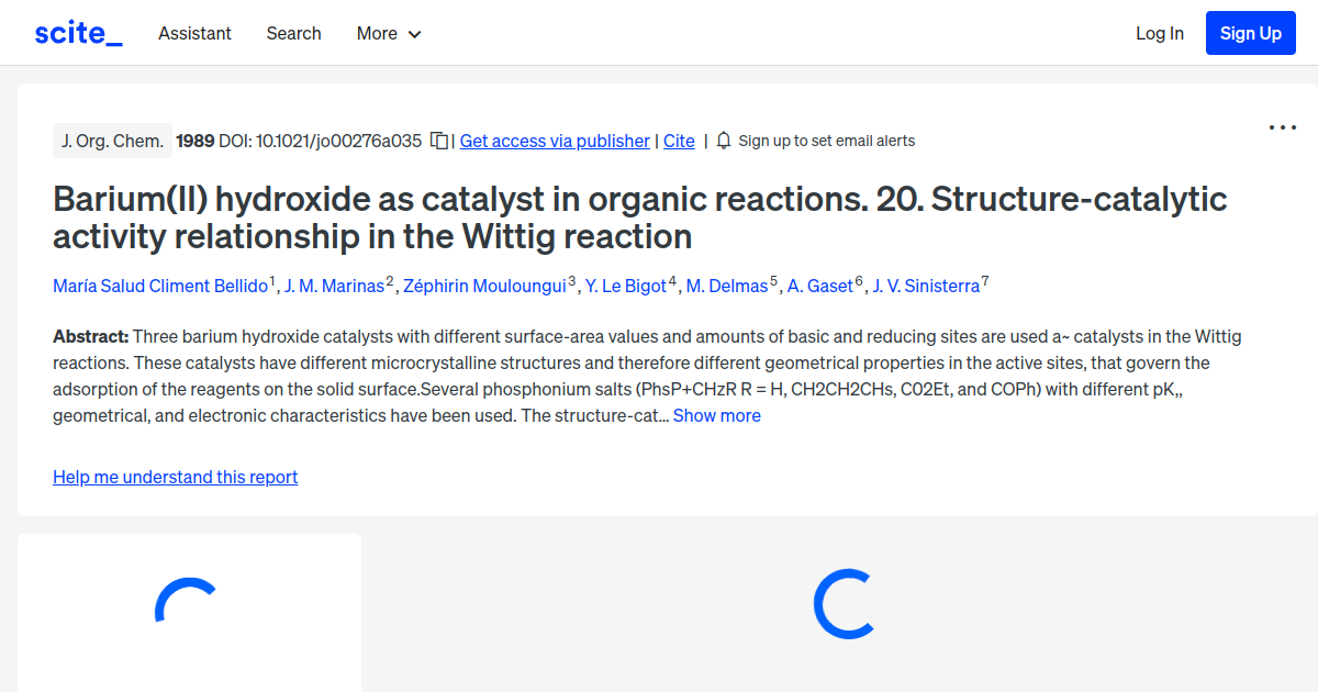 Barium(II) hydroxide as catalyst in organic reactions. 20. Structure ...