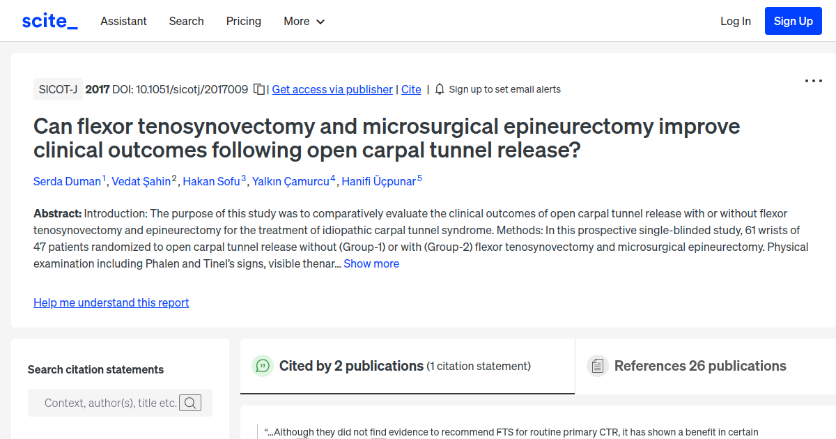Can flexor tenosynovectomy and microsurgical epineurectomy improve ...