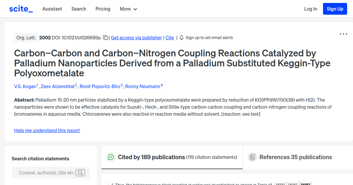 Carbon−Carbon and Carbon−Nitrogen Coupling Reactions Catalyzed by ...