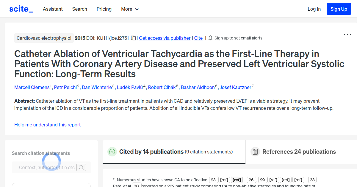 Catheter Ablation of Ventricular Tachycardia as the First‐Line Therapy ...
