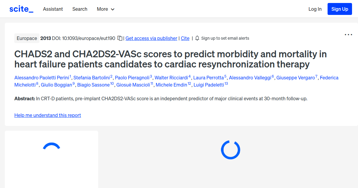CHADS2 and CHA2DS2-VASc scores to predict morbidity and mortality in ...