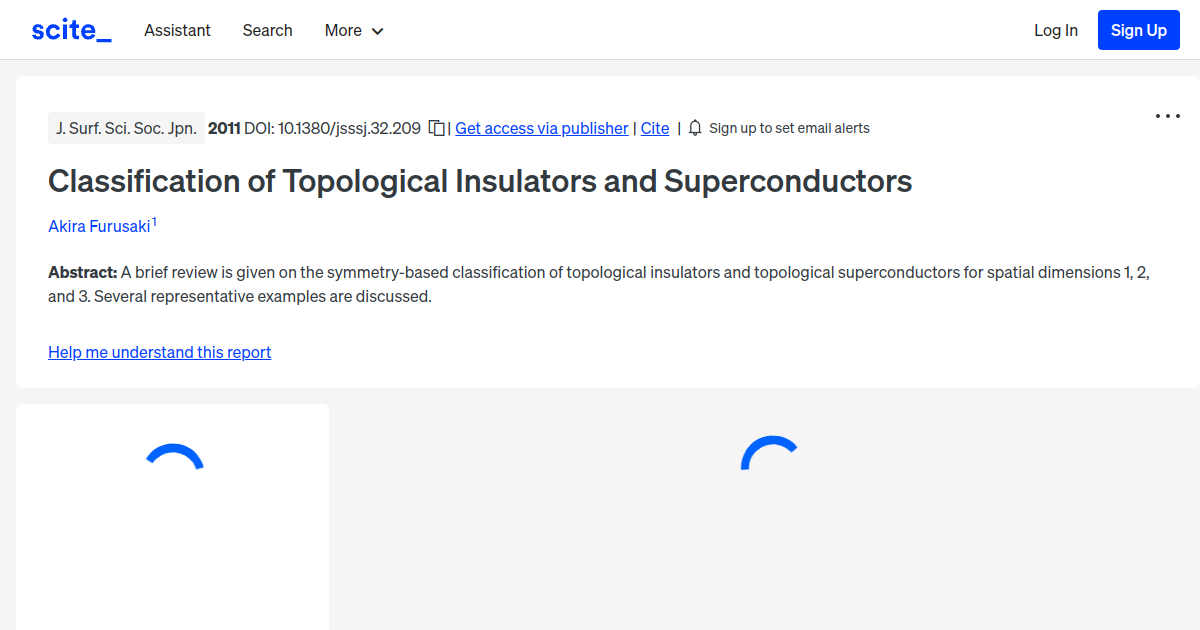 Classification of Topological Insulators and Superconductors - [scite ...