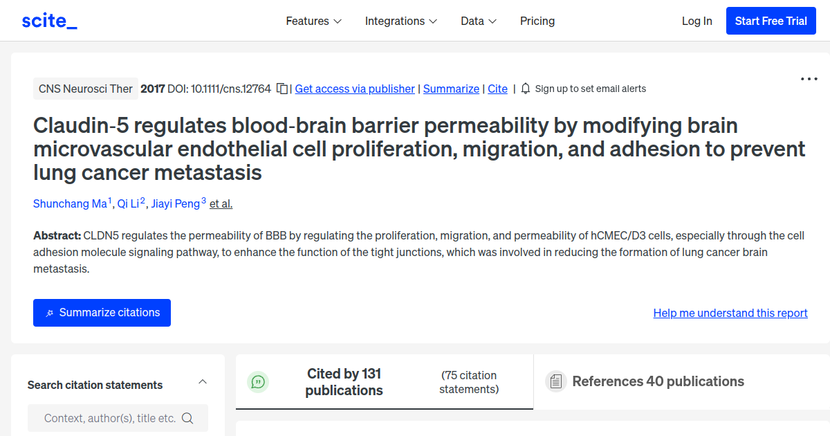 Claudin‐5 regulates blood‐brain barrier permeability by modifying brain ...