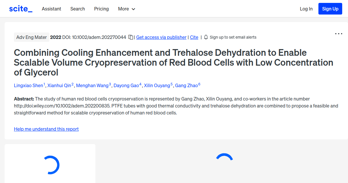 Combining Cooling Enhancement and Trehalose Dehydration to Enable ...