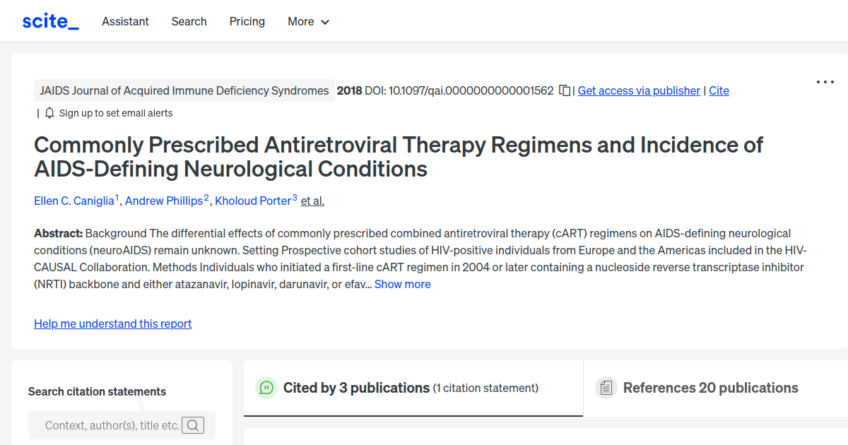 Commonly Prescribed Antiretroviral Therapy Regimens and Incidence of ...