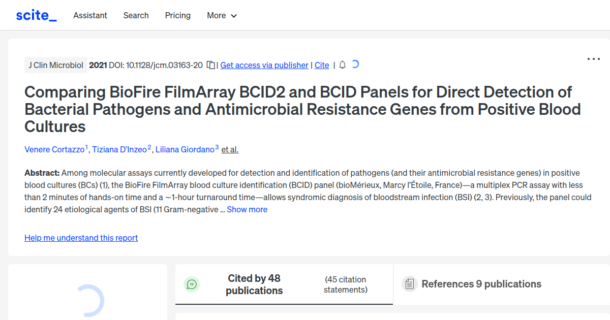 Comparing BioFire FilmArray BCID2 and BCID Panels for Direct Detection ...