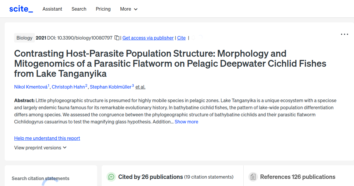 Contrasting Host-Parasite Population Structure: Morphology and ...