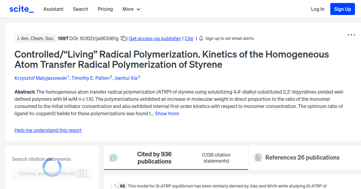 Controlled/“Living” Radical Polymerization. Kinetics of the Homogeneous ...
